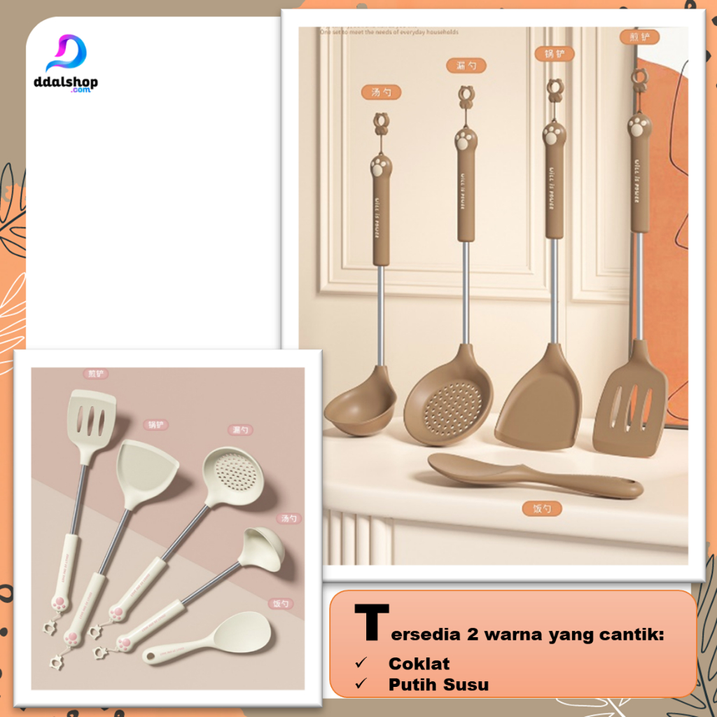 Jual Spatula Silikon Alat Masak Set Sodet Sendok Nasi Sup Silicon ...