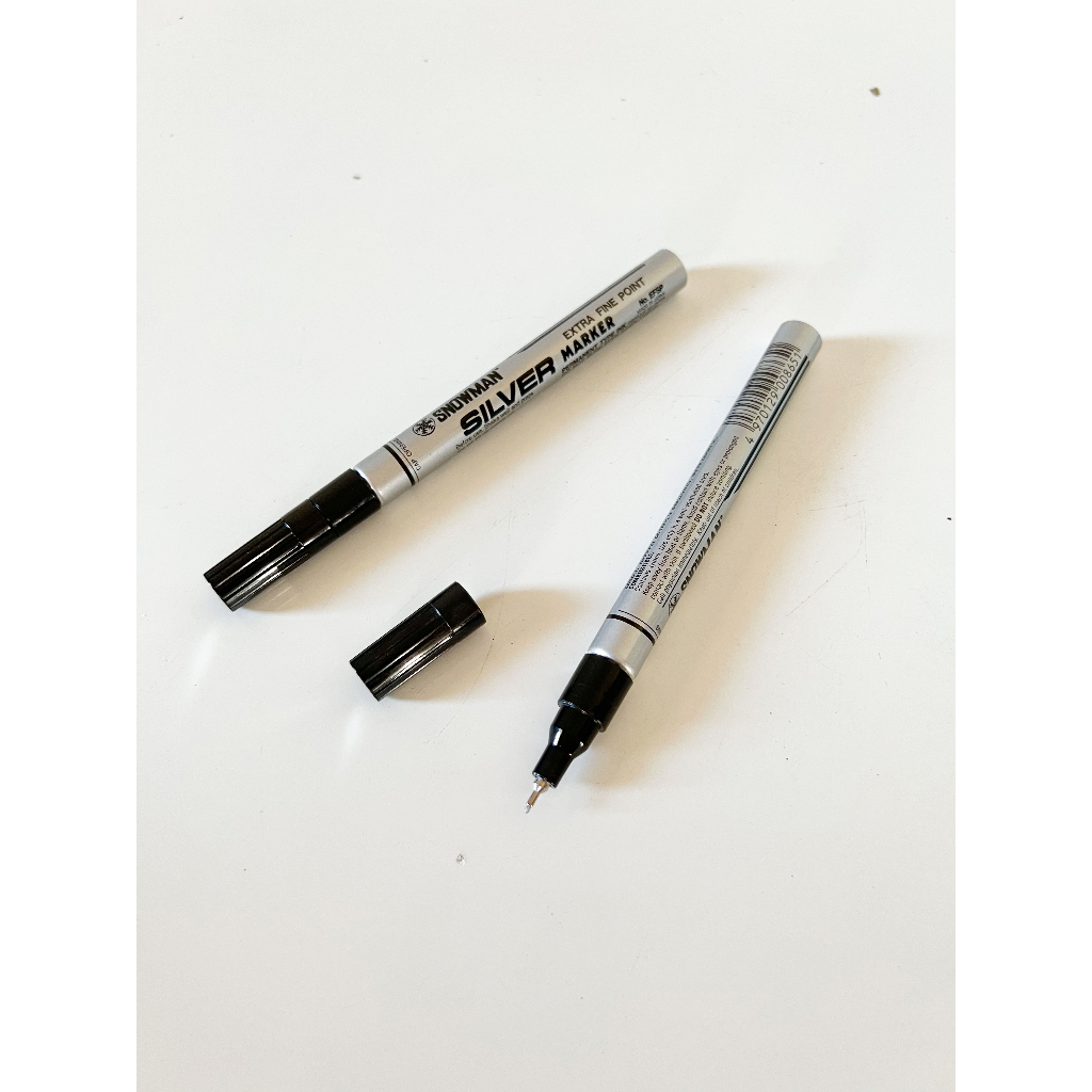 Jual Spidol Permanent SNOWMAN Silver Marker | Shopee Indonesia