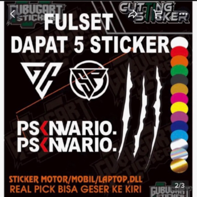 Jual stikercuting fulset psknvario pasukan vario/GC/sp/cakaran bahan ...