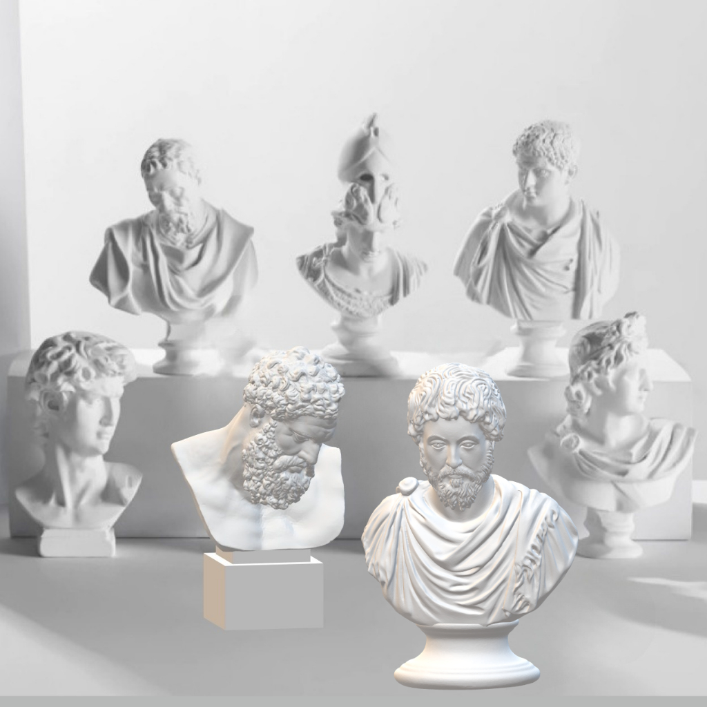 Jual ARMYDAFORTE Ornamen Patung Gypsum Portrait Yunani Mythology, Mini ...