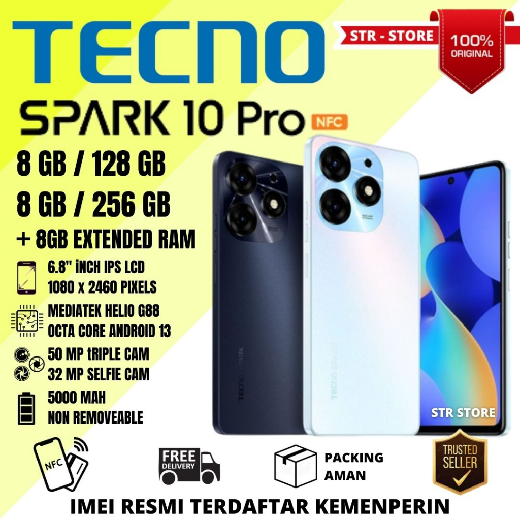 Jual TECNO SPARK 10 PRO NFC 8/256 SPARK 10 PRO NFC 8/128 SPARK 10 PRO ...
