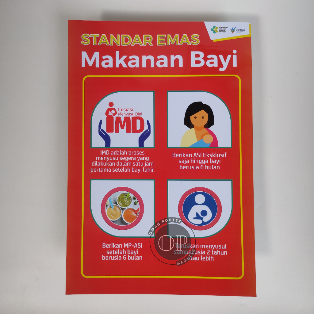 Jual Poster Standar Emas Makanan Bayi - Poster Gizi Balita - Poster ...