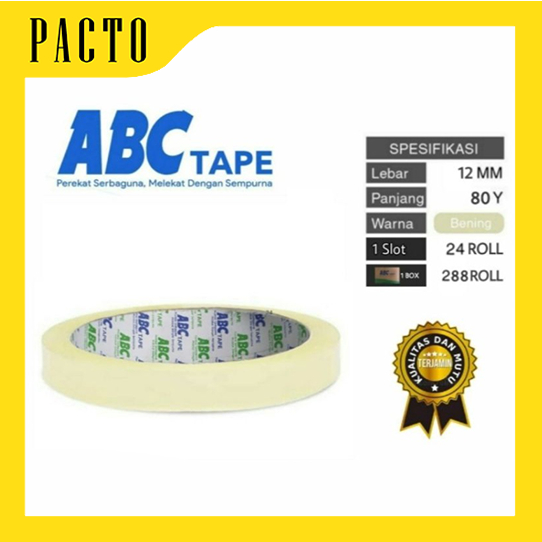 Jual Solasi Solatip 24MM Solatip 1 Inch 80 Yard Solasi Bening Kecil ...