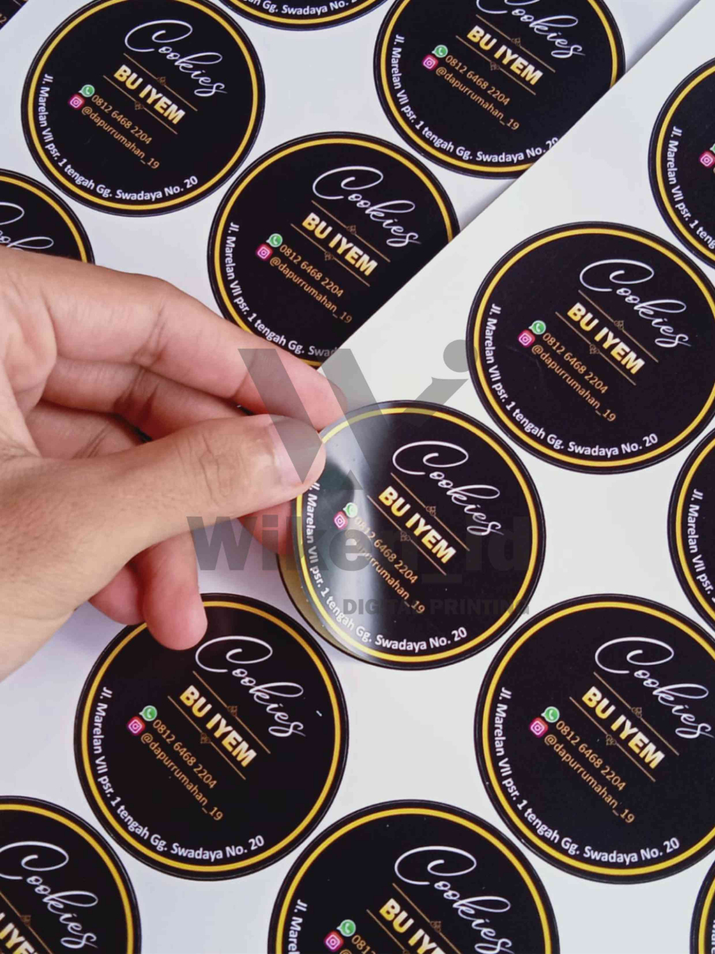 Jual CETAK STICKER CHROMO | OLSHOP/ LABEL BULAT LABEL NAMA LABEL ...