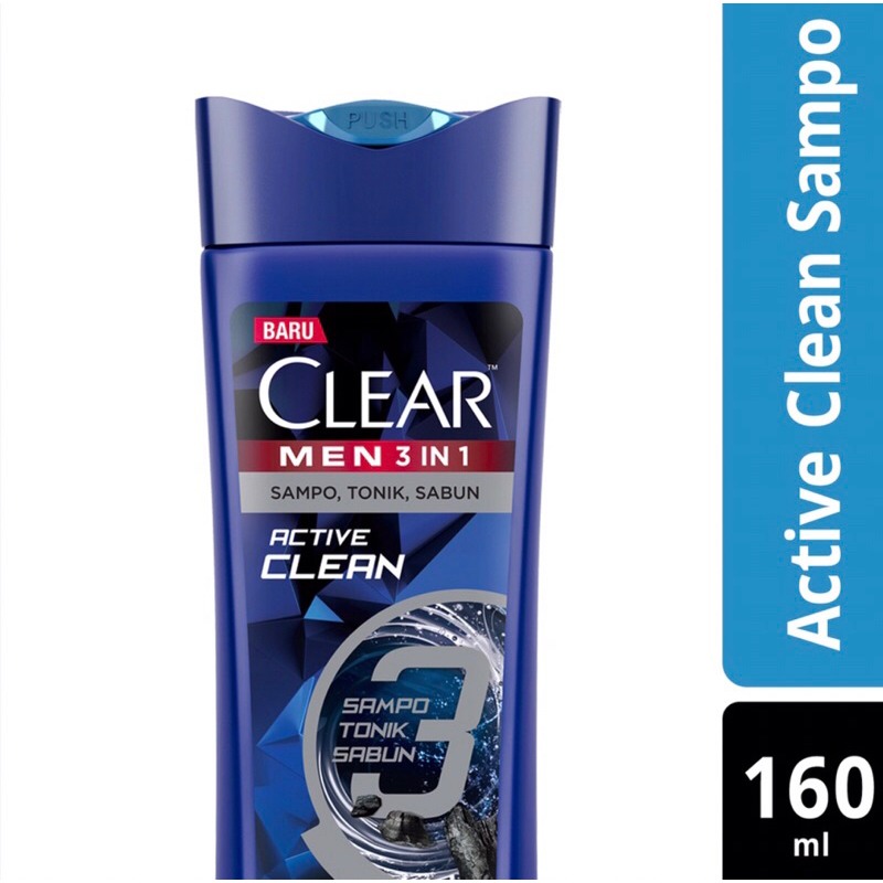 Jual CLEAR MEN 3 IN 1 ACTIVE CLEAN | Shopee Indonesia