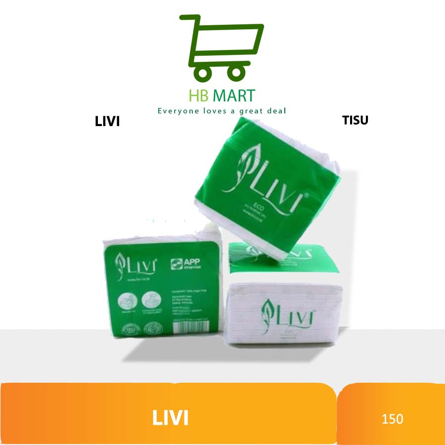 Jual Tissue / Tisu LIVI ECO Multipurpose 150's / Tissue Meja / Tissue ...