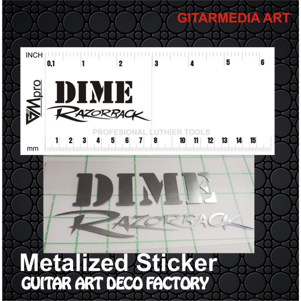 Jual Stiker sticker logo gitar dime razorback metalized stikcer ...