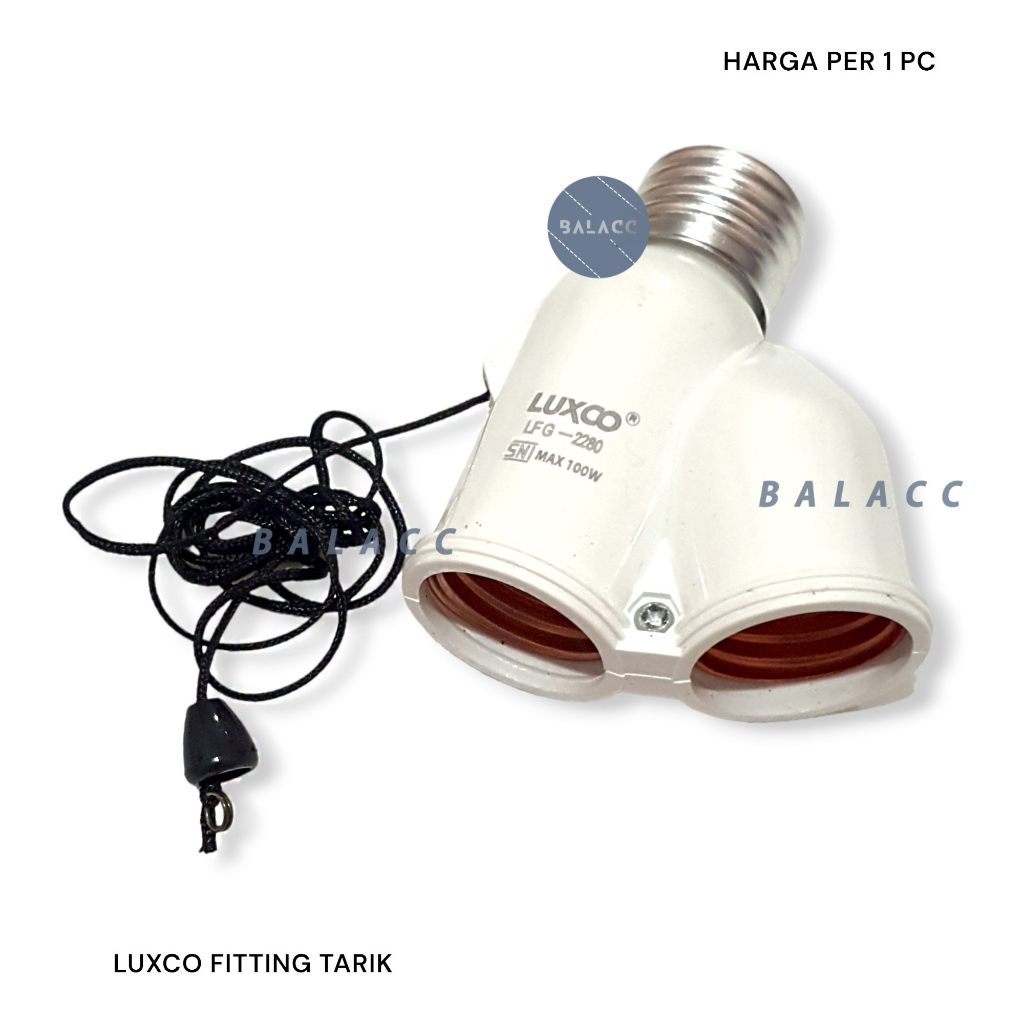 Jual Fitting Tarik Luxco / Visalux Dobel Model Tarik Warna Putih | Shopee Indonesia