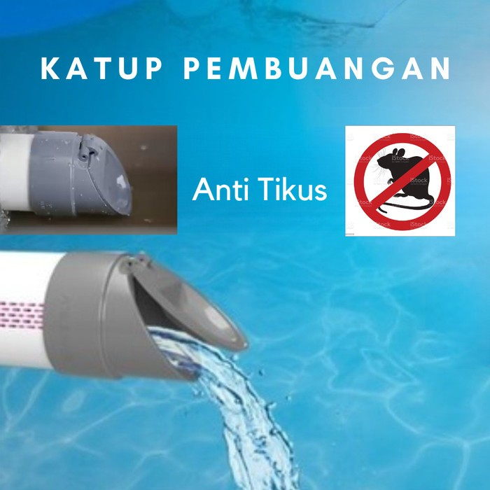 Jual Katup Tutup Pipa Paralon Pembuangan Saluran Air Got Cegah Tikus ...