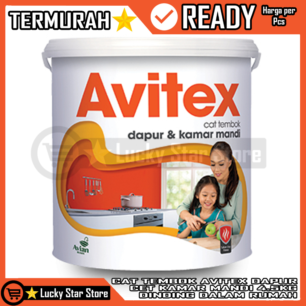 Jual CAT TEMBOK AVITEX DAPUR DAN KAMAR MANDI 4.5 KG CET DINDING DALAM ...