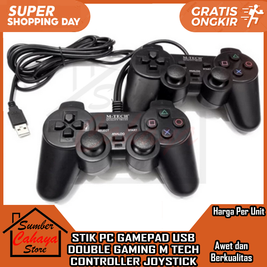 Jual Stick Dualshock Double Joystick Gamepad Usb Stik Komputer Pc ...