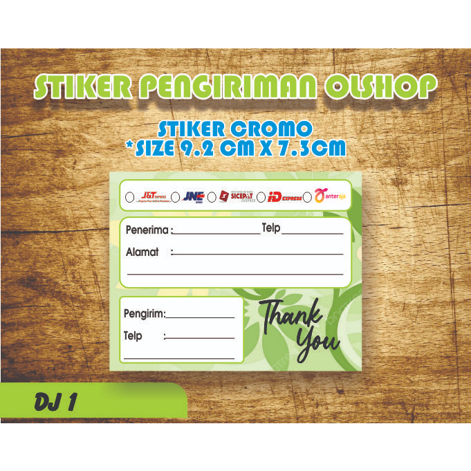 Jual STIKER LABEL PENGIRIMAN OLSHOP/STIKER LABEL PENGIRIMAN /STIKER ...