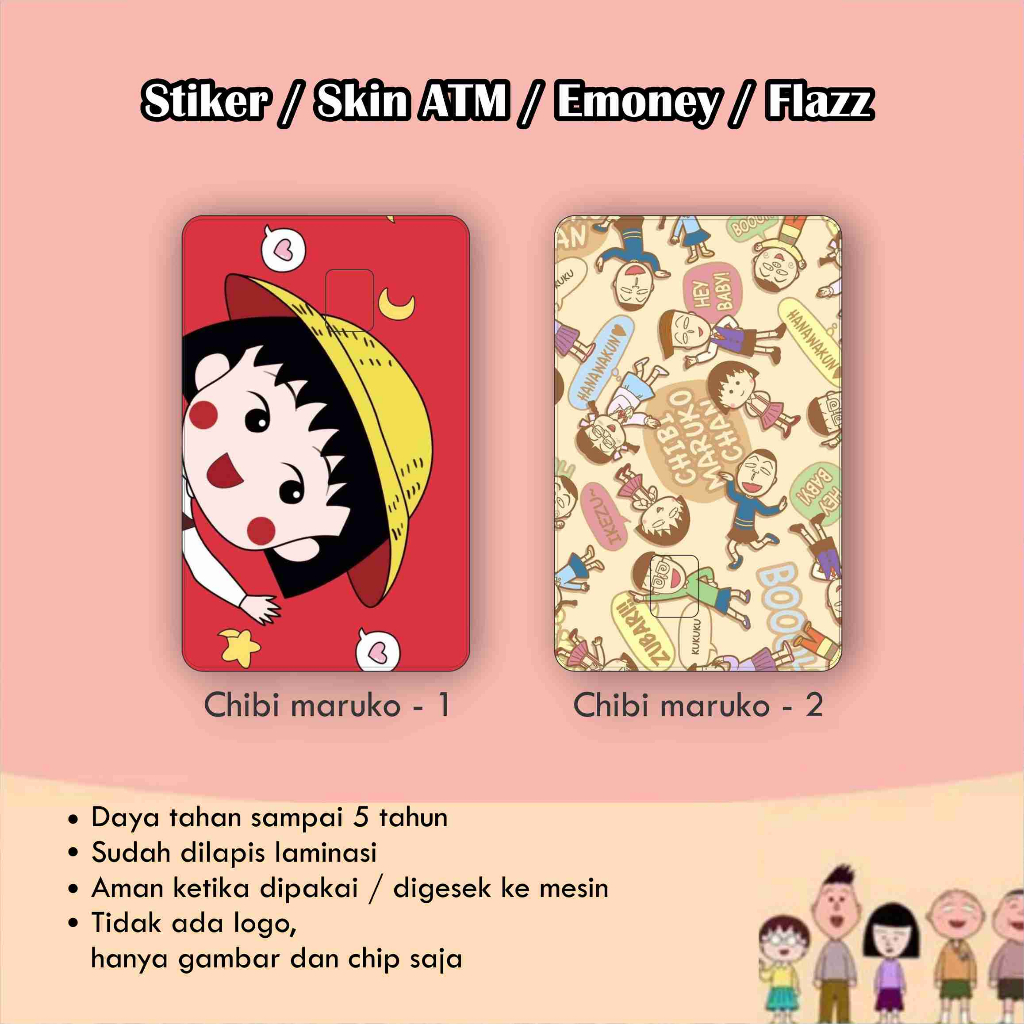 Jual Stiker / Garskin / Skin ATM / Garskin / Skin Kartu Chibi Maruko Chan | Shopee Indonesia