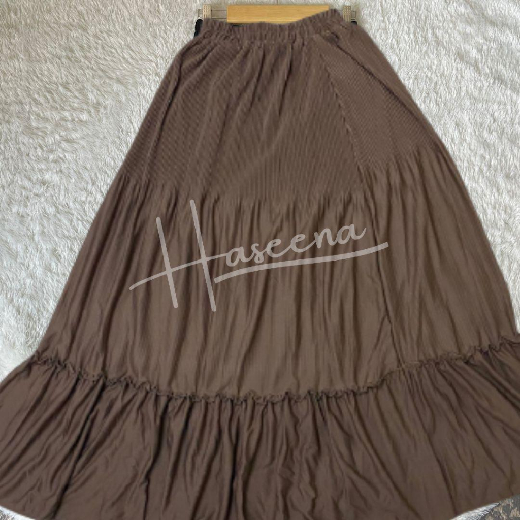 Jual Haseena Rok Plisket Susun Maiza Bahan Premium | Rok Skirt | Rok ...