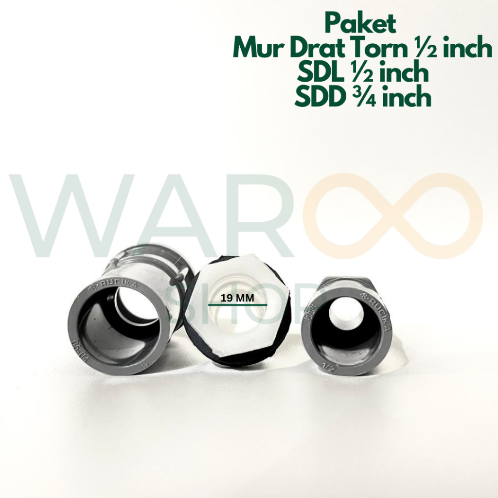 Jual Paket Mur Drat Tandon Tangki Air Verloop Toren Torn 1/2 inch SDL 1 ...