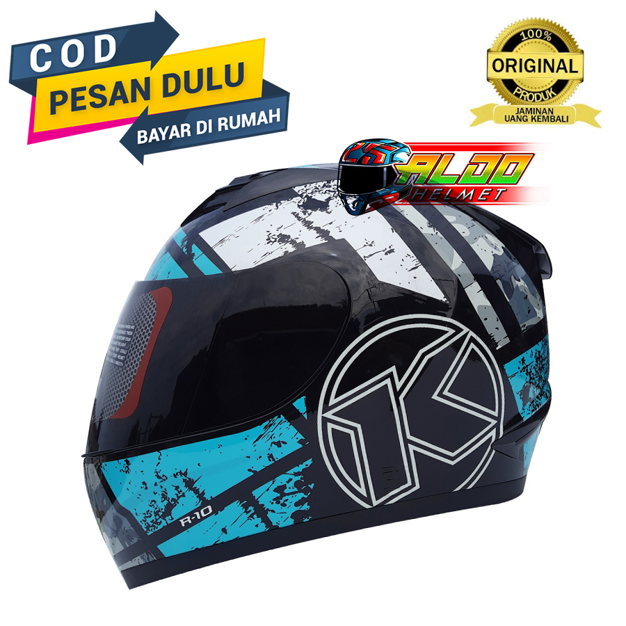 Jual HELM KYT R10 BLACK DOFF KACA SMOKE | KYT R 10 | HELM FULL FACE | KYT SINGLE VISOR ...
