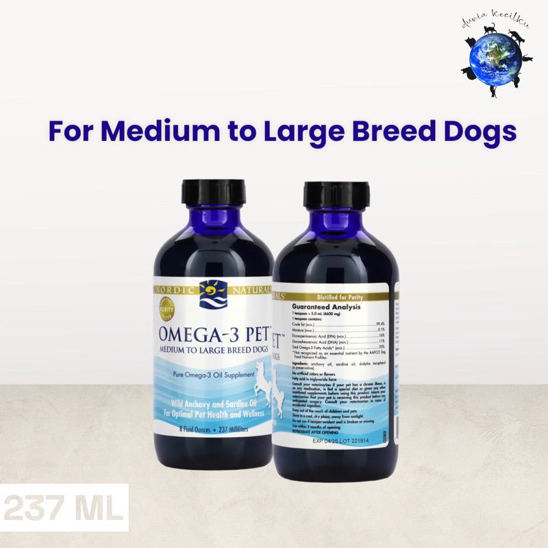 Jual Nordic Naturals Omega-3 Pet Wild Anchovy & Sardines Oil - For ...