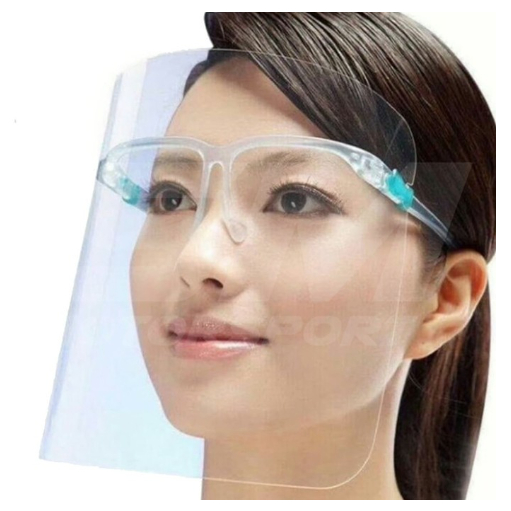 Jual Face Shield Kacamata Transparan APD Pelindung Wajah Full Face Anti ...