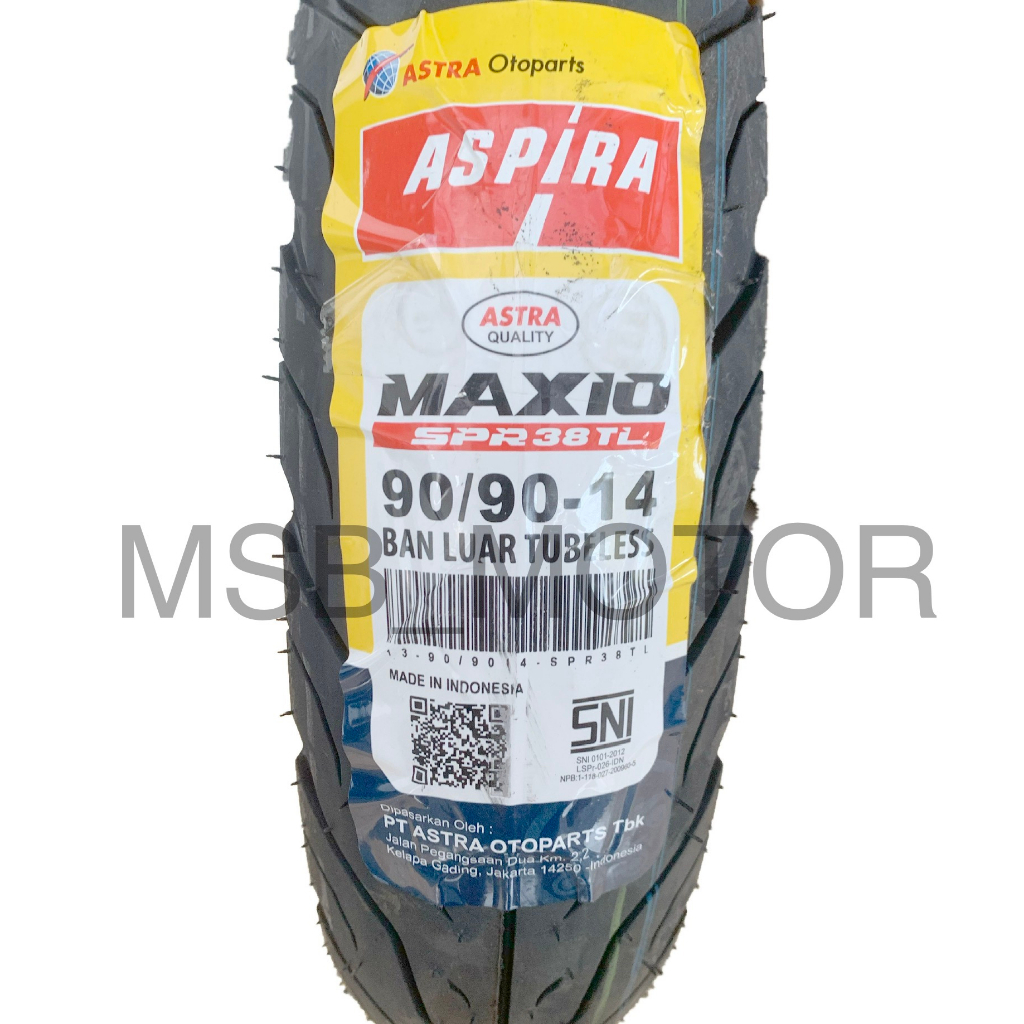 Jual Ban Luar TUBELESS 90/90 14 SPR38 ASPIRA ORIGINAL | Shopee Indonesia
