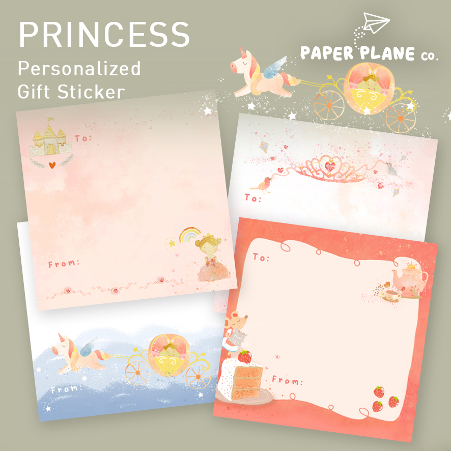 Jual Sticker Ucapan Tema "Princess" 40 pcs Sticker Message | Shopee ...