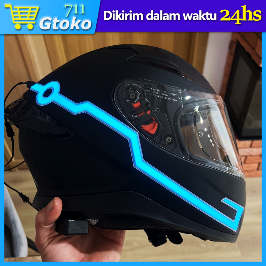 Jual Lampu LED Helm Motor Sein Strip Stiker Helmet Neon Light ...