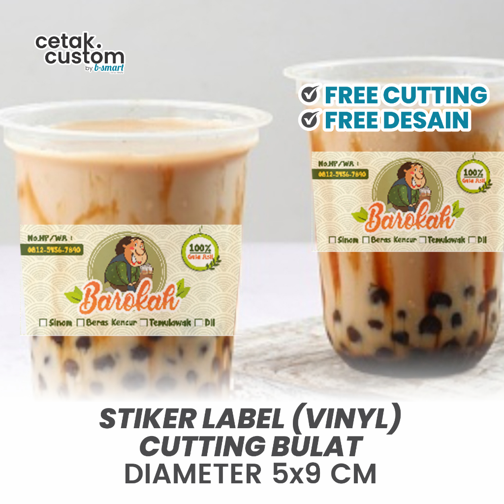 Jual STIKER LABEL MAKANAN (VINYL)+CUTTING PERSEGI PANJANG UKURAN 5x9 CM ...