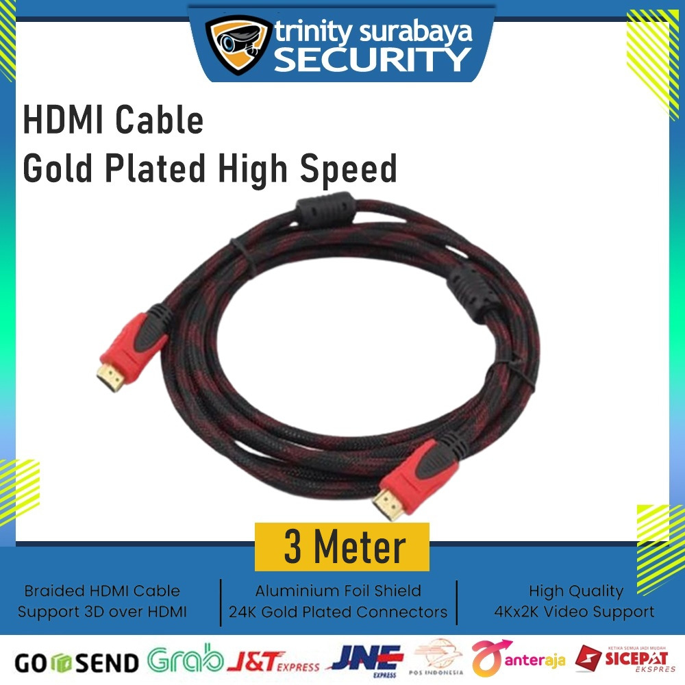 Jual Kabel HDMI to HDMI 3m Trinity | Shopee Indonesia