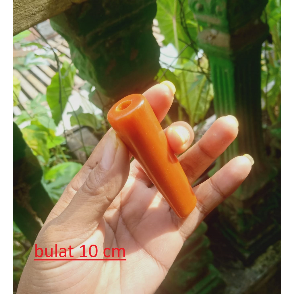 Jual PIPA ONCE CANGKLONG KAYU KRISTAL GADING MODEL BULAT, PANJANG 10 CM ...