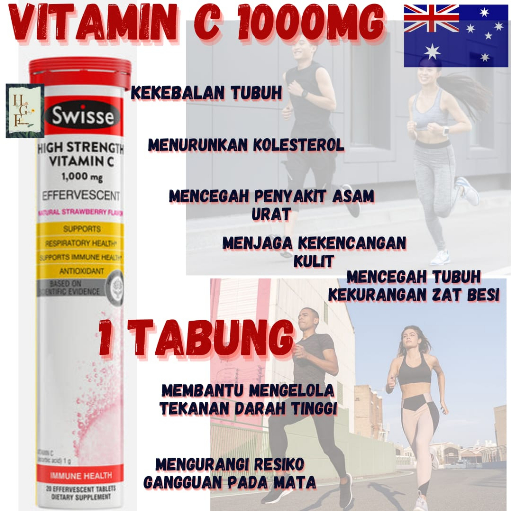 Jual swisse vitamin c 20 effervescent tablets 1 tabung | Shopee Indonesia