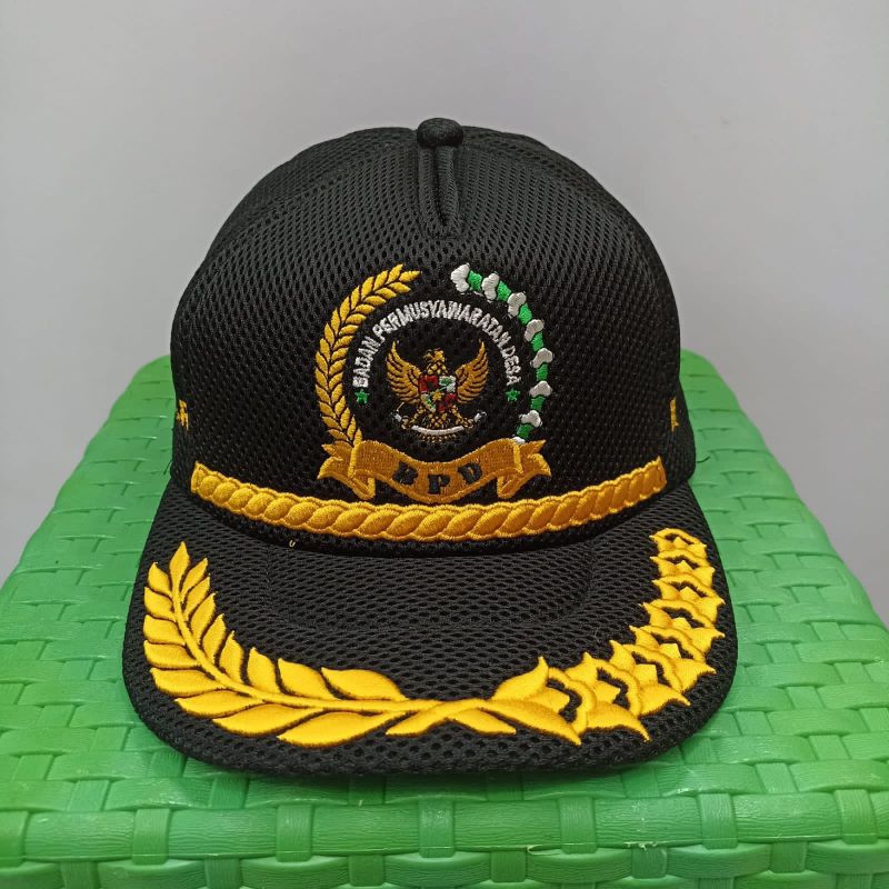 Jual Topi BPD | Badan Permusyawaratan Desa + Bordir Nama Kanan dan Kiri ...