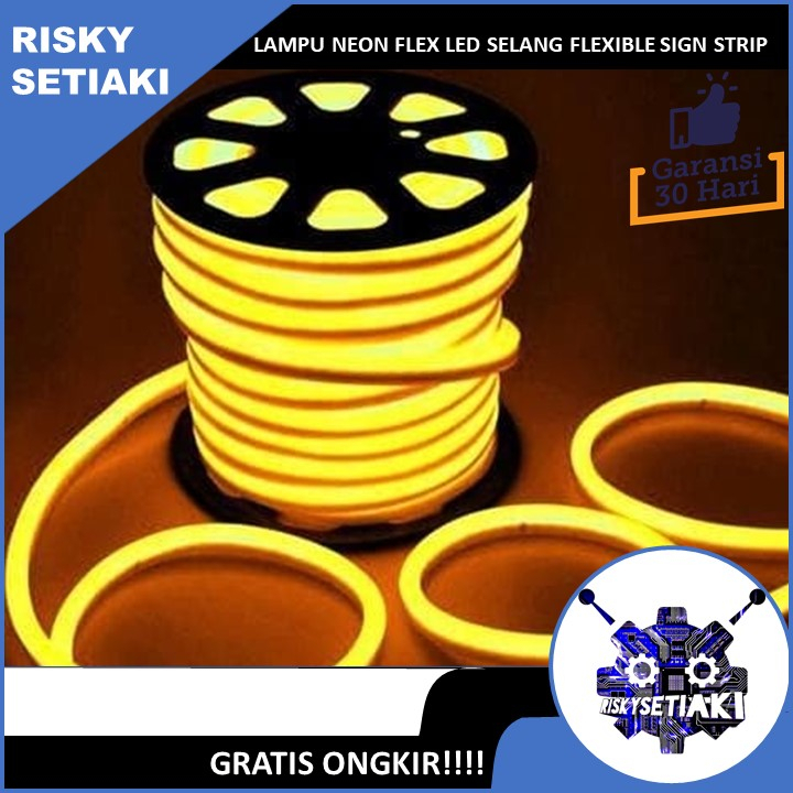 Jual LAMPU NEON FLEX LED SELANG FLEXIBLE SIGN STRIP WATERPROOF KUNING ...