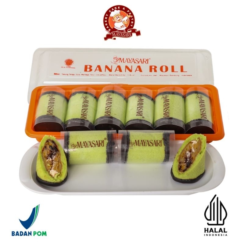 Jual Mayasari Banana Roll Pandan (Original) | Shopee Indonesia