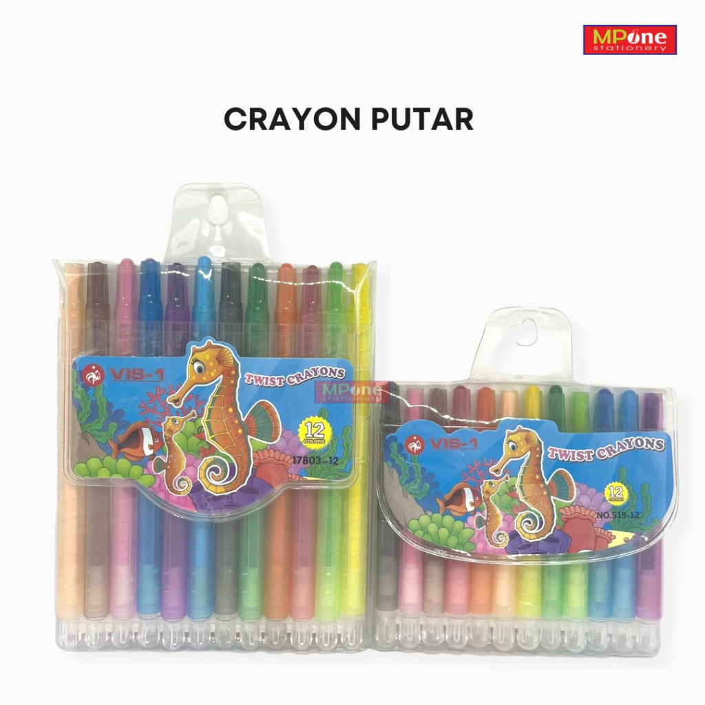 Jual VIS-1 Twist Crayon / Crayon Putar / Crayon Putar 12 Warna VIS-1 ...