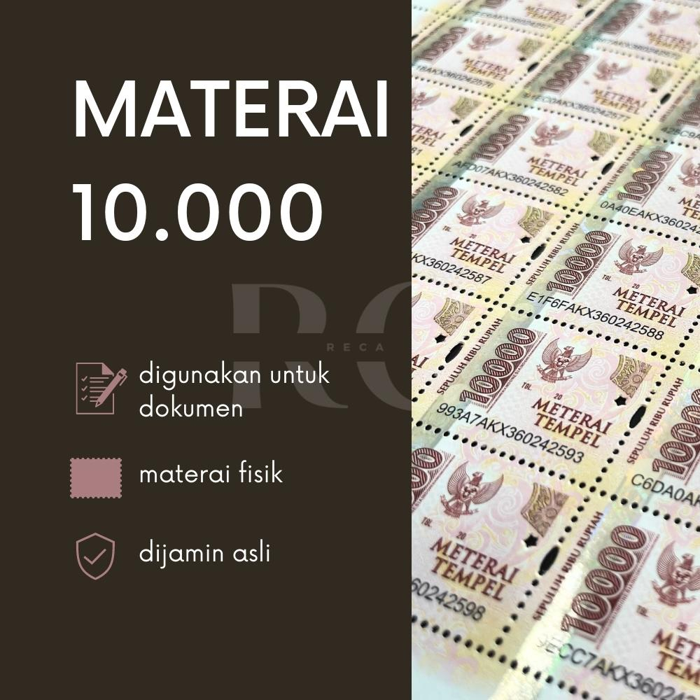 Jual Materai Tempel / Perangko 10.000 Original Kantor Pos (1 Pcs ...