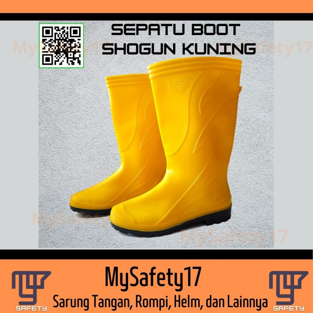 Jual Sepatu Boot Wing On Karet Kuning Tinggi untuk perkebunan, APD ...