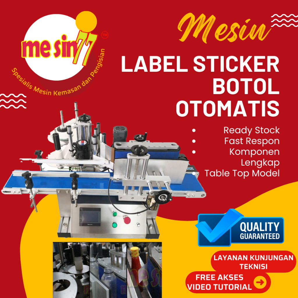 Jual Mesin Labeling Botol Label Sticker Otomatis model Table Top seri ...