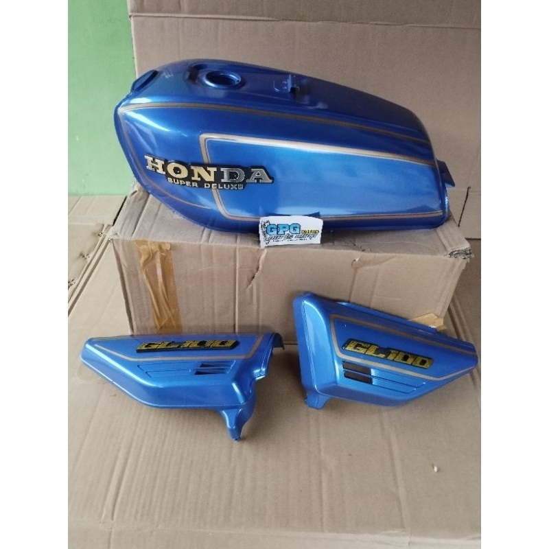 Jual Tangki Tengki Body GL 100 Set Box Aki Set Emblem | Shopee Indonesia