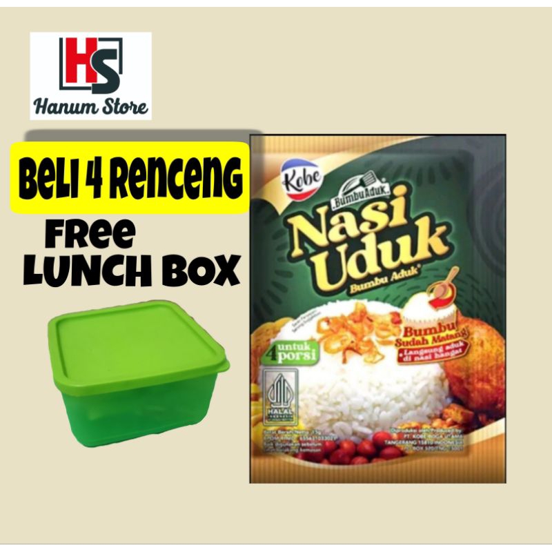 Jual Bumbu Nasi Uduk Kobe Free Lunch box | Shopee Indonesia