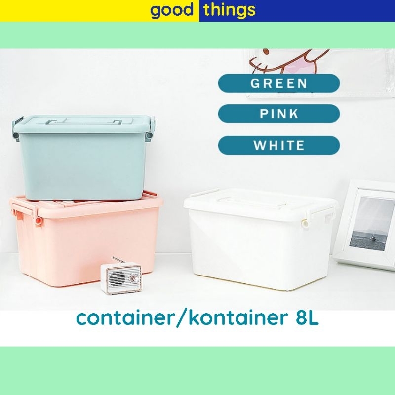 Jual Container Box Penyimpanan Serbaguna 8L Miniso Putih Kontainer ...