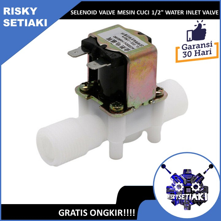 Jual SELENOID VALVE MESIN CUCI 1/2" WATER INLET VALVE 12V DC KRAN ...