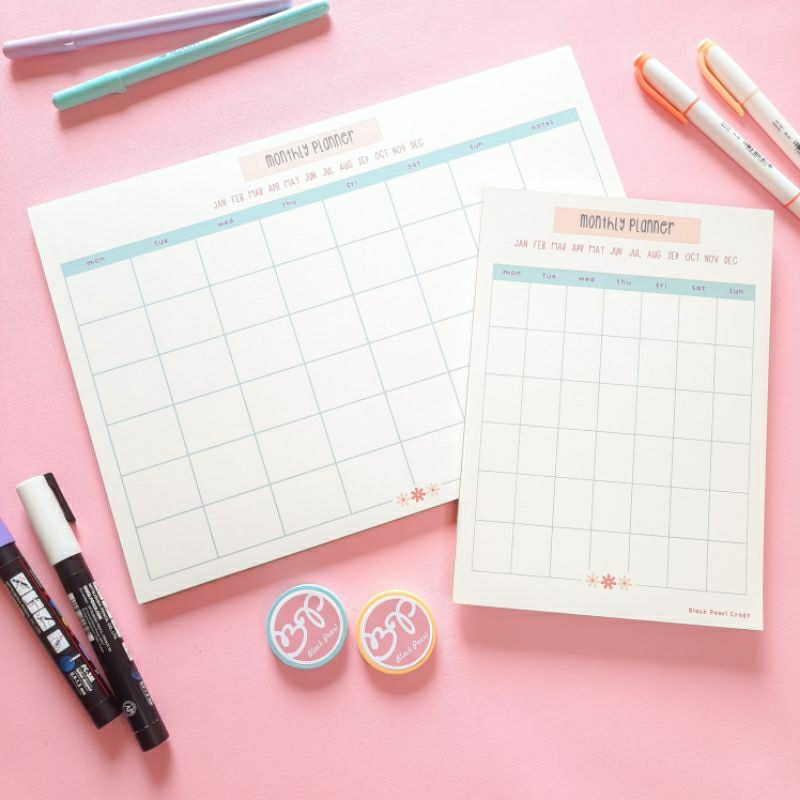 Jual Monthly Planner Notepad A4/A5 Bookpaper 90 gsm | Shopee Indonesia