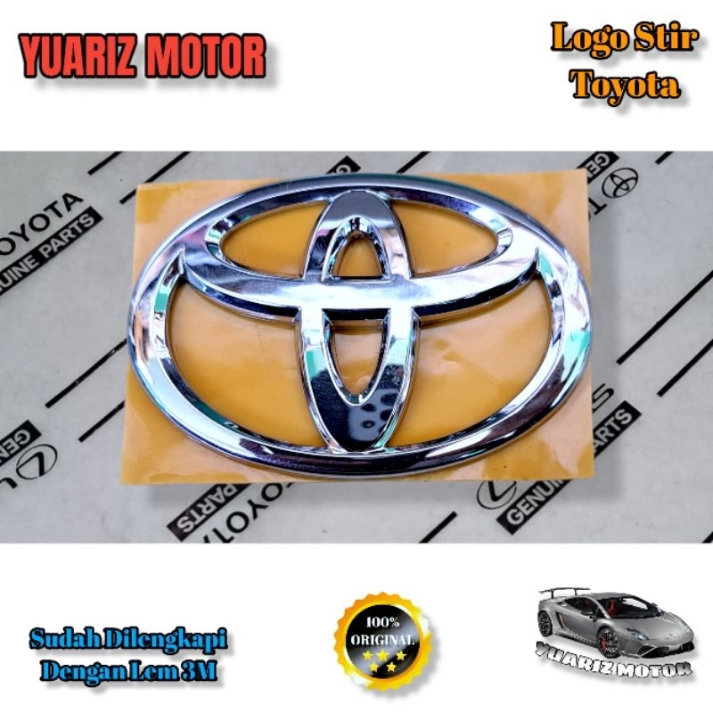 Jual EMBLEM LOGO STIR TOYOTA ORIGINAL SISTIM TEMPELAN SIZE 6.7cm x 4 ...