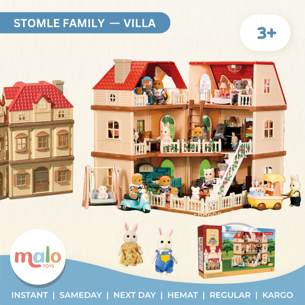 Jual MALOTOYS - STOMLE FAMILY Villa A06 A08 A09 Cozy Cabin Doll House ...