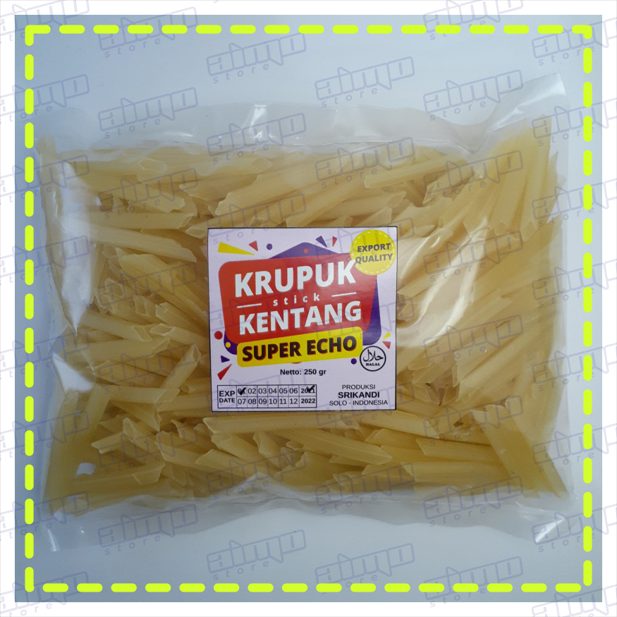 Jual KERUPUK STIK KENTANG Krupuk Potato Stick Mentah Cap Super ECHO ...