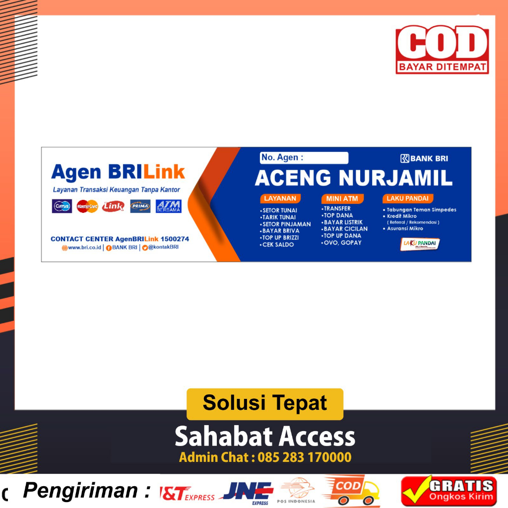 Jual Spanduk Agen BRILink Bisa Custom Desain | Shopee Indonesia