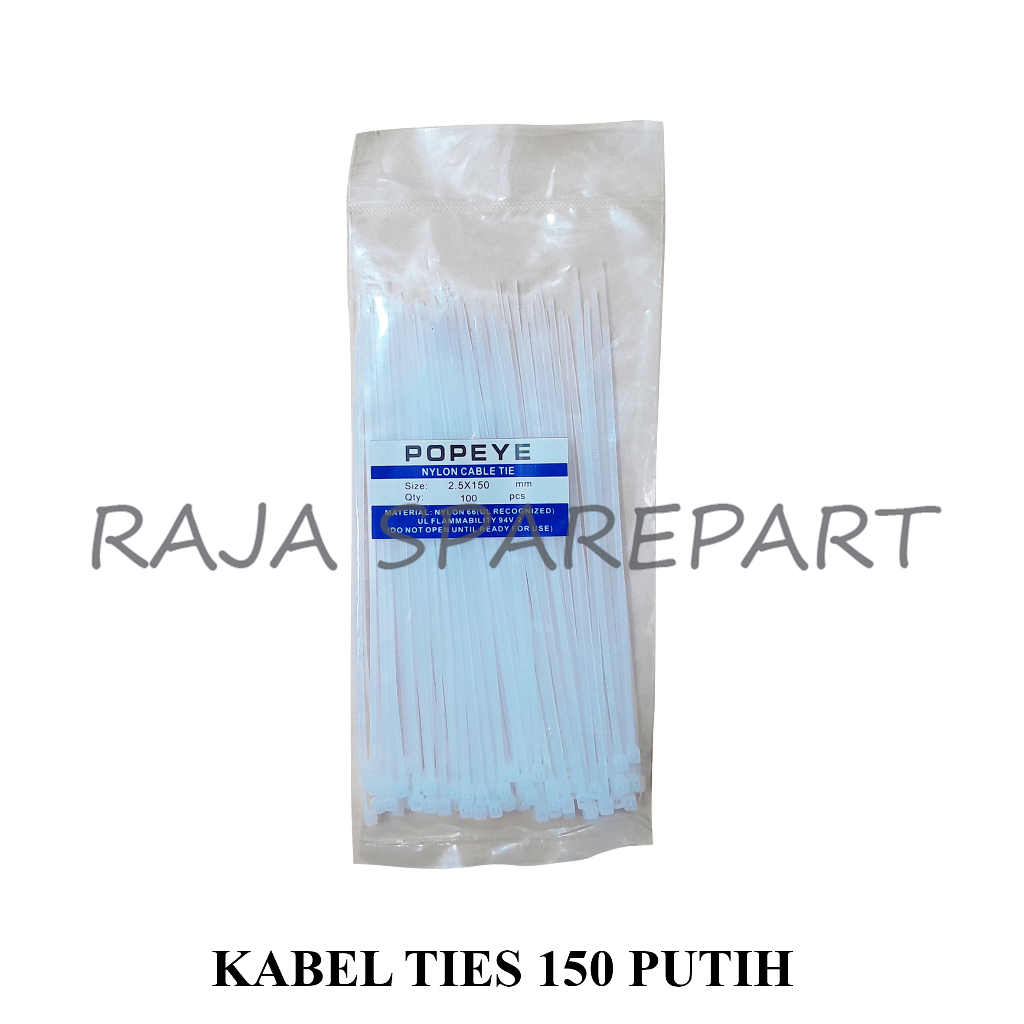 Jual CT150P KABEL TIES / TALI KREK UKURAN 150MM PUTIH | Shopee Indonesia