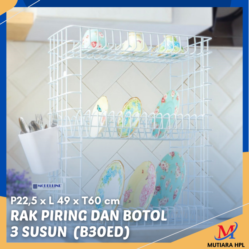 Jual Rak Piring dan Botol Kitchen Set 3 Susun / Rak Bawah Dalam Kabinet ...