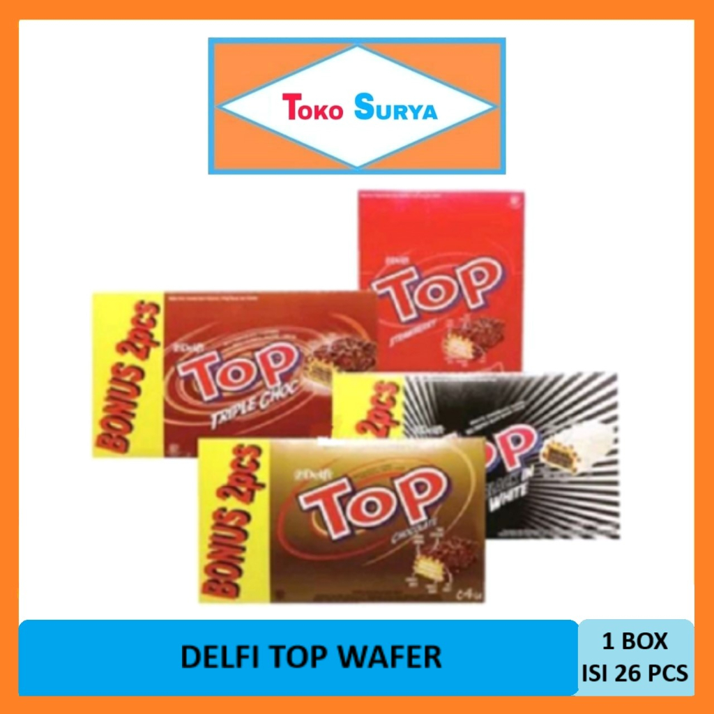 Jual Delfi Top Wafer Chocolate/Triple Choc/BlackInWhite/Strawberry ...