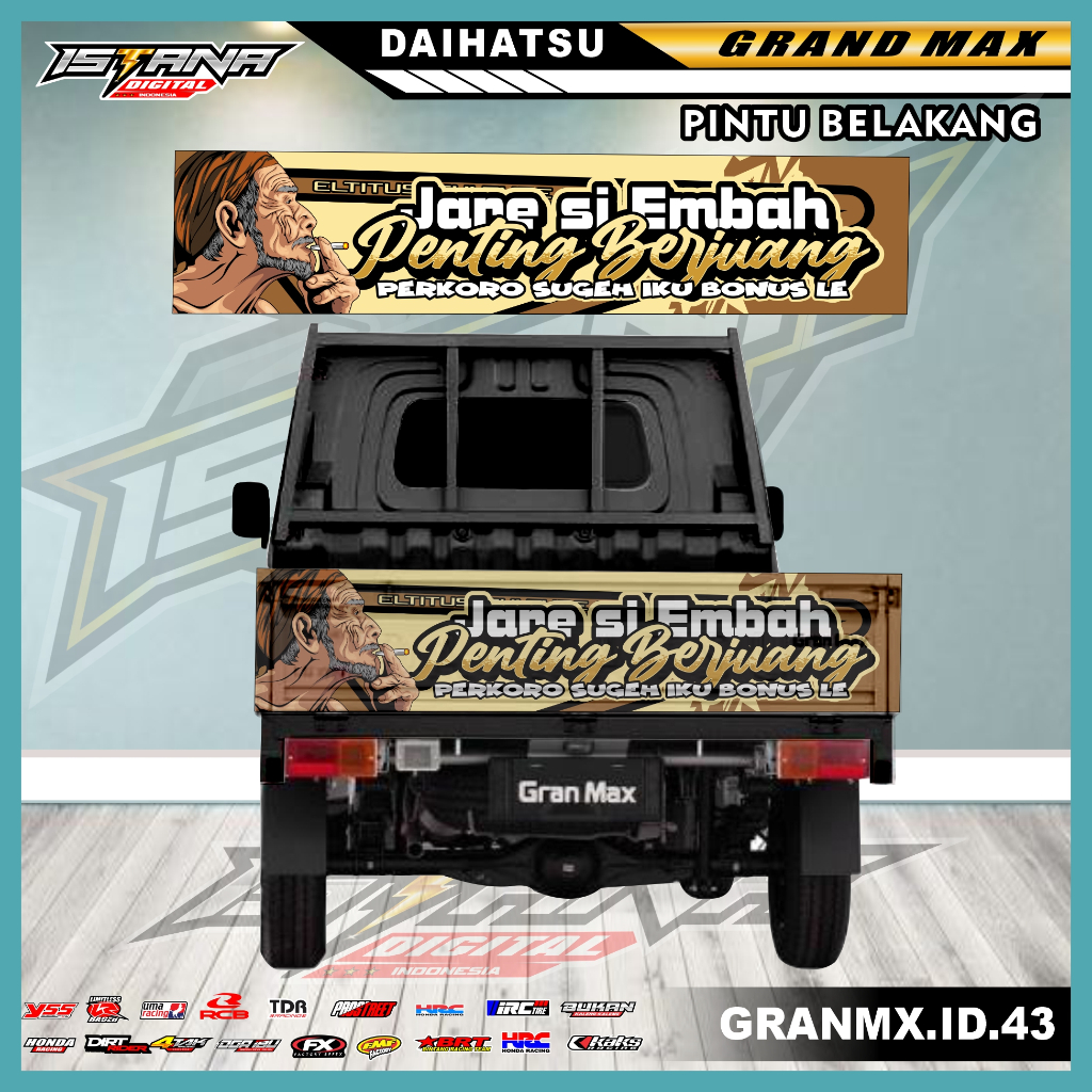 Jual Stiker Decal Pintu Belakang GRAND MAX - Sticker Variasi Pintu ...