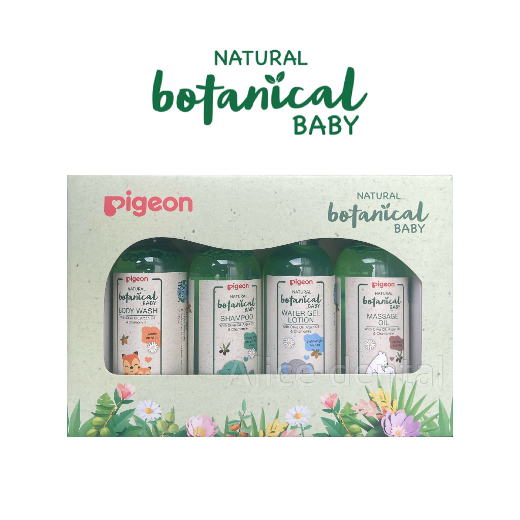 Jual PIGEON natural botanical baby shampoo body wash massage oil water ...